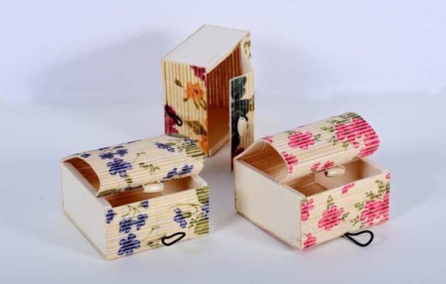 Bamboo Designer Box / Jewellery Box - Square,EBB050 - ETHICA ONLINE