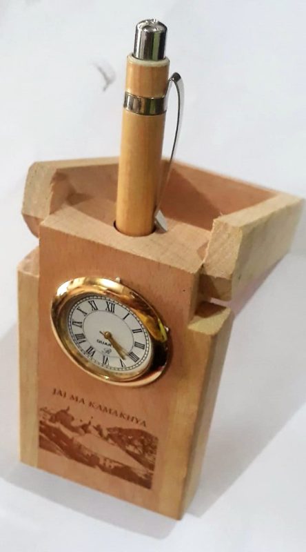 Pen stand with Clock and 1 Pen - ETHICA ONLINE