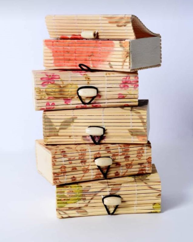 Bamboo Designer Box / Jewellery Box – Rectangular(Assorted Color Prints ...