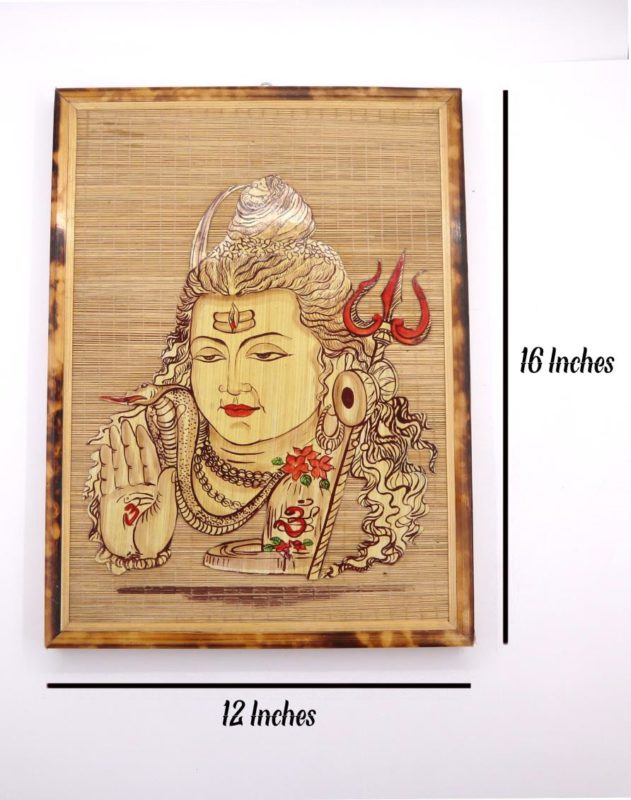 Bamboo Wall Board - Mahadev / Shriva with Frame - ETHICA ONLINE