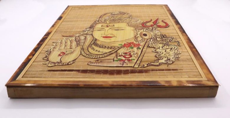 Bamboo Wall Board - Mahadev / Shriva with Frame - ETHICA ONLINE