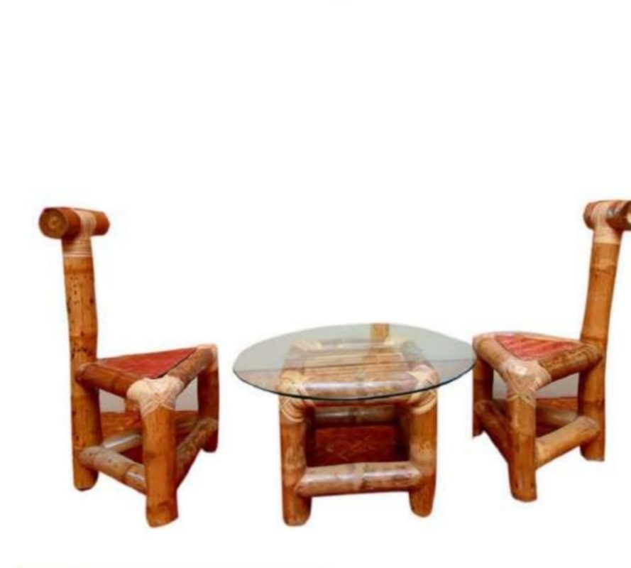 Bamboo Table with Two Chairs set - ETHICA ONLINE