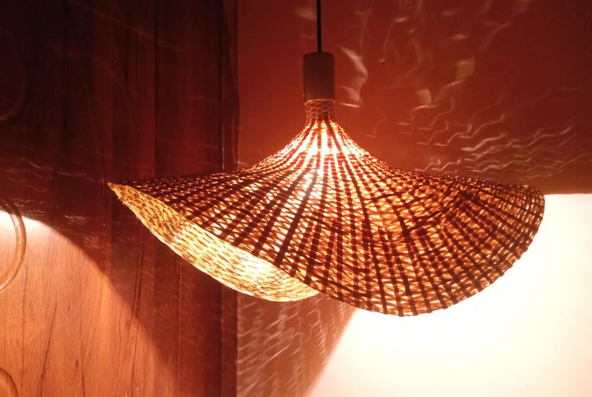 Bamboo wave lampshade,EBL230 - ETHICA ONLINE