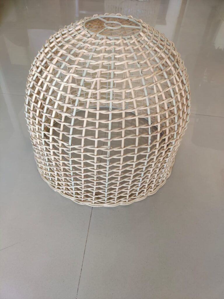 Cane Hanging Lampshade with Iron Frame without electrical accessories ...