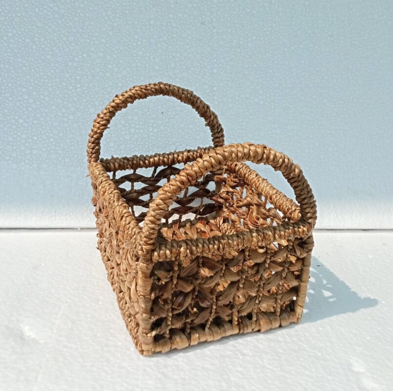 Water Hyacinth Basket/Tray with cane frame,EWH171CF - ETHICA ONLINE
