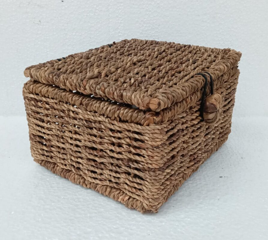 Water Hyacinth box with cane frame,EWH176CF to EWH178CF - ETHICA ONLINE
