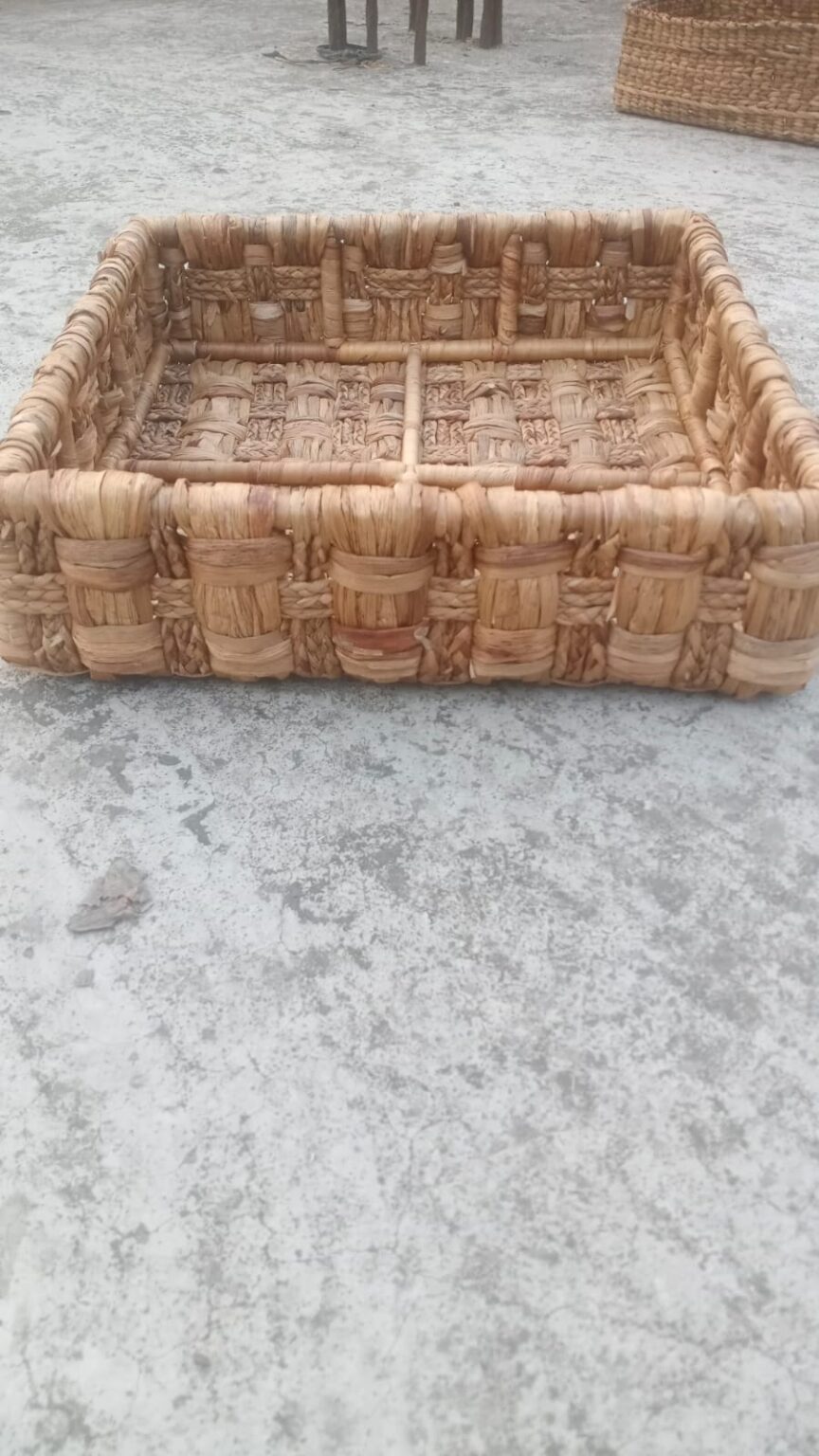 Water Hyacinth Tray with cane frame,EWH207CF and EWH208CF - ETHICA ONLINE